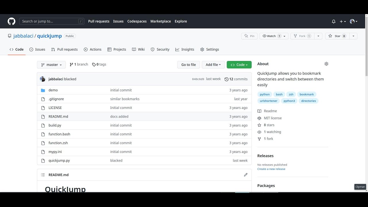 Könyvjelzők használata a fájlrendszerben (quickjump.py) - YouTube