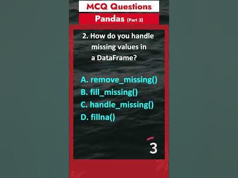 Part 3 - Pandas MCQ Questions | Data Science MCQ Questions | Interview ...