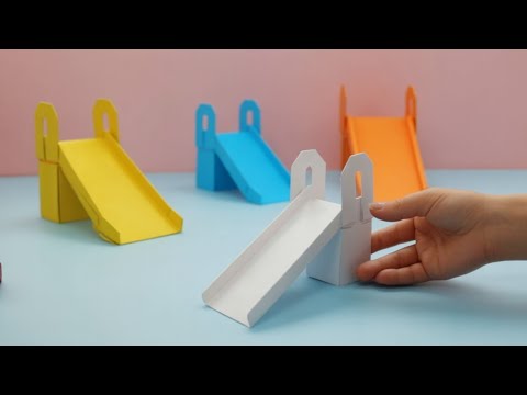 origami slide | how to make paper playground slide | paper craft easy ...