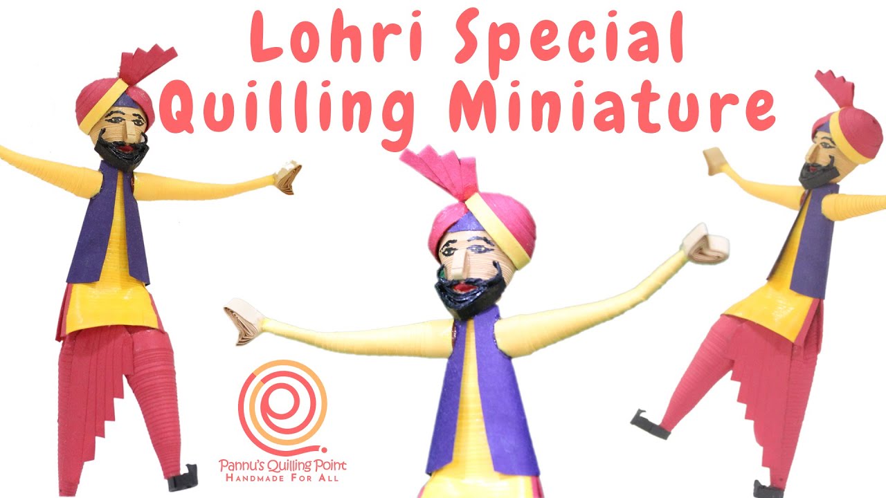 How to make Indian Man using Paper Quilling | Punjabi Man Miniature ...
