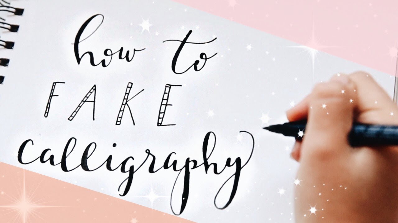 How To FAKE Calligraphy - YouTube