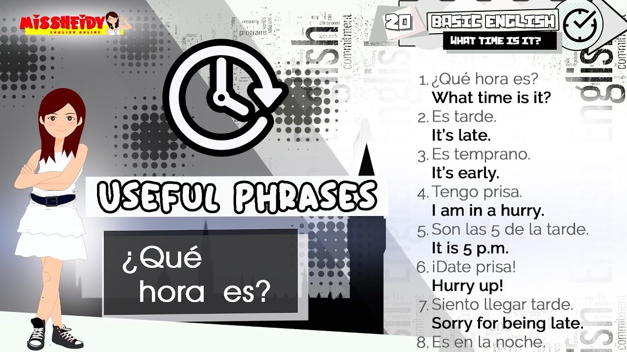🔴 ️ ¿QUÉ HORA ES EN INGLÉS? (Frases de tiempo en inglés) - YouTube
