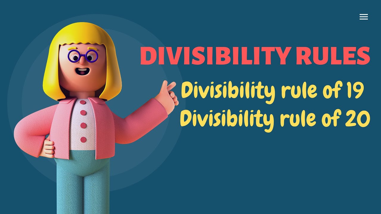 Basics-1| Divisibility rule of 19 | Divisibility rule of 20 | Basics ...