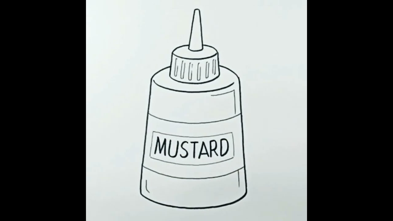 How to draw Mustard Bottle #shorts - YouTube