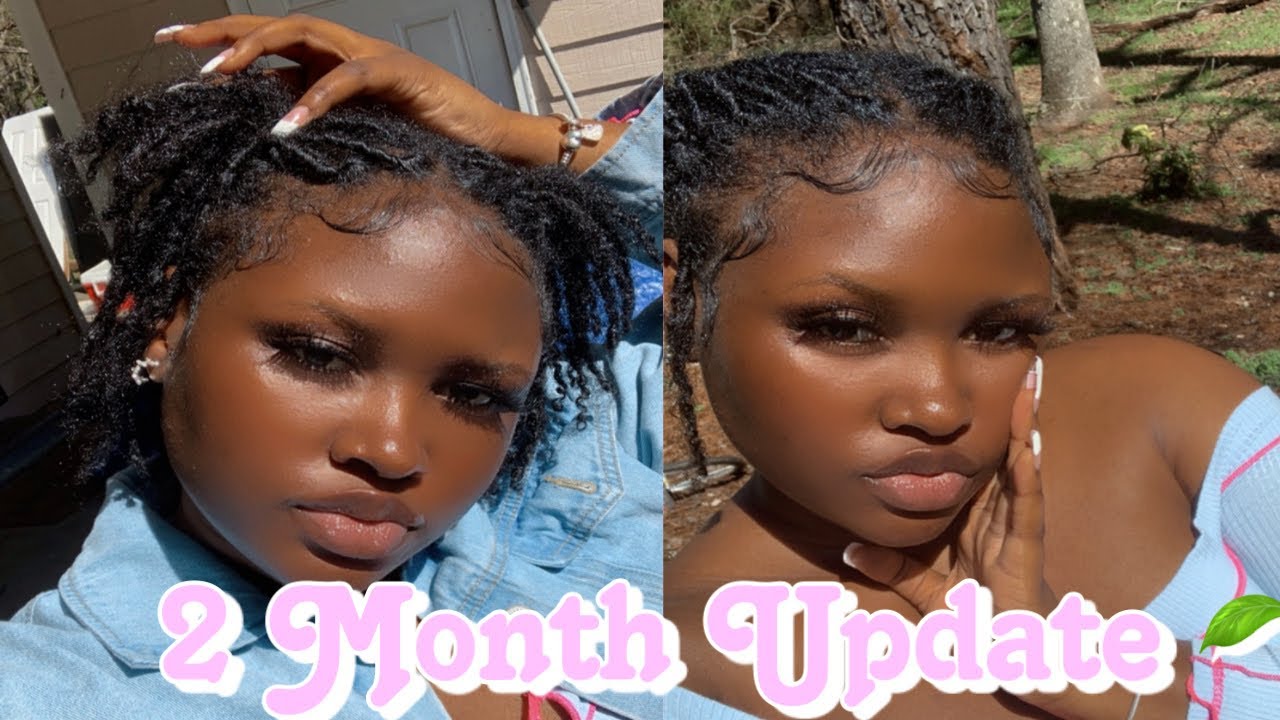 2 Month Two Strand Twists Starter Locs + Retwist ♡ - YouTube