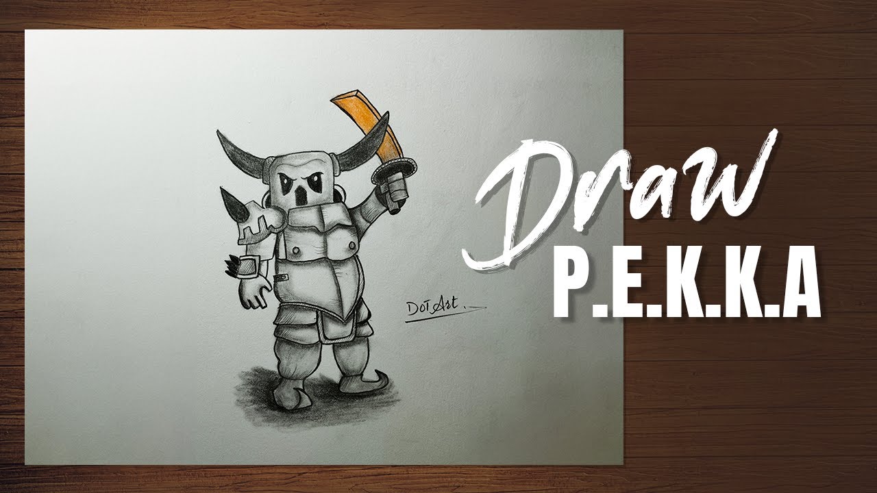 How to Draw P.E.K.K.A from Clash Royale | Step-by-Step Drawing - YouTube