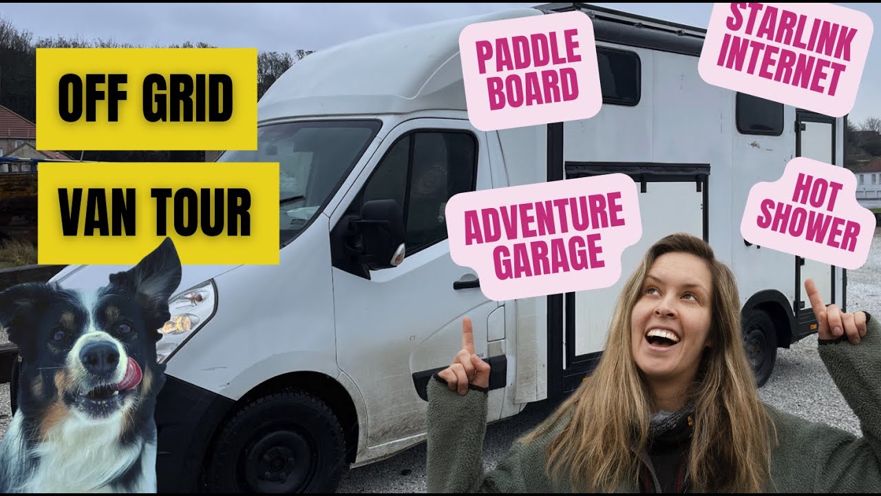 Renault Master LoLoader adventure van tour: Hot shower, Starlink ...