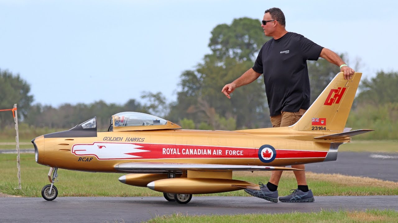 Giant 1/3.7 Scale "Golden Hawks" F-86F Sabre Jet (Tomahawk Aviation ...