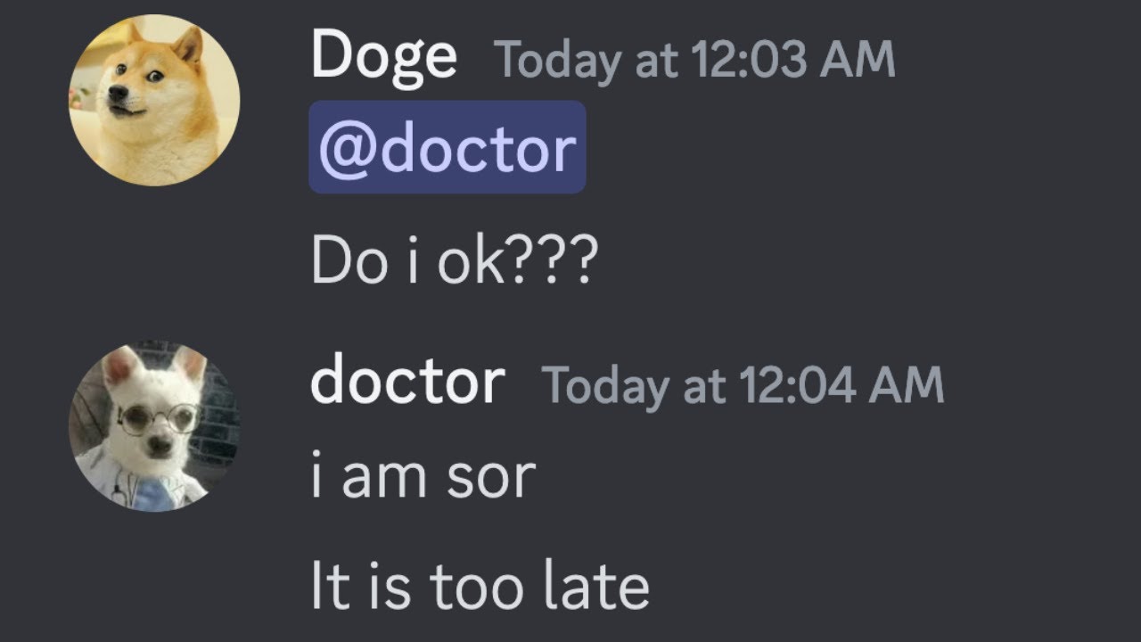 when doge meets a doctor - YouTube