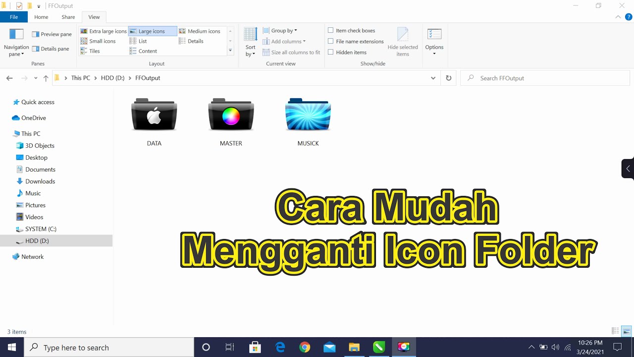 Cara Merubah Icon Folder - YouTube