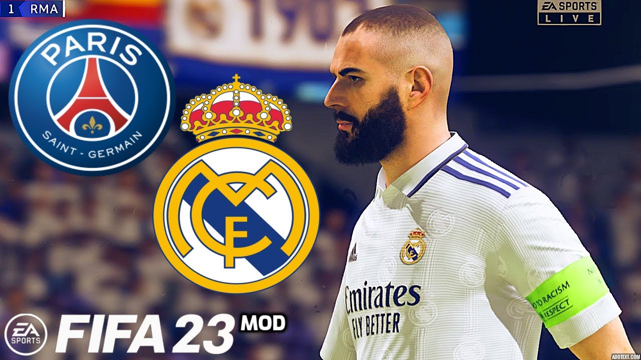 PSG vs REAL MADRID FIFA 23 MOD PS5 Realistic Gameplay & Graphics ...