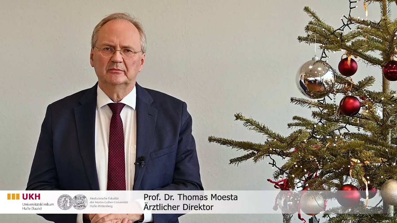 Weihnachtsbotschaft des Ärztlichen Direktors Prof. Dr. Thomas Moesta - YouTube