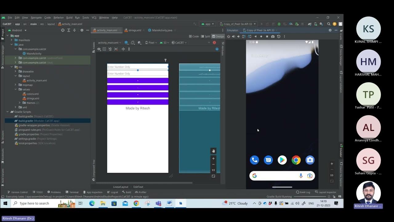Calculator (Button - On click Listener) - YouTube