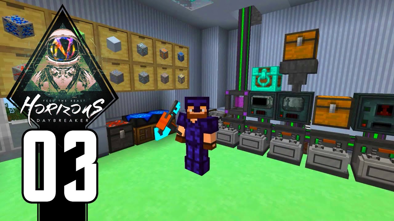 FTB Horizons Daybreaker - 03 - Tools & Armor & Wallpaper - YouTube