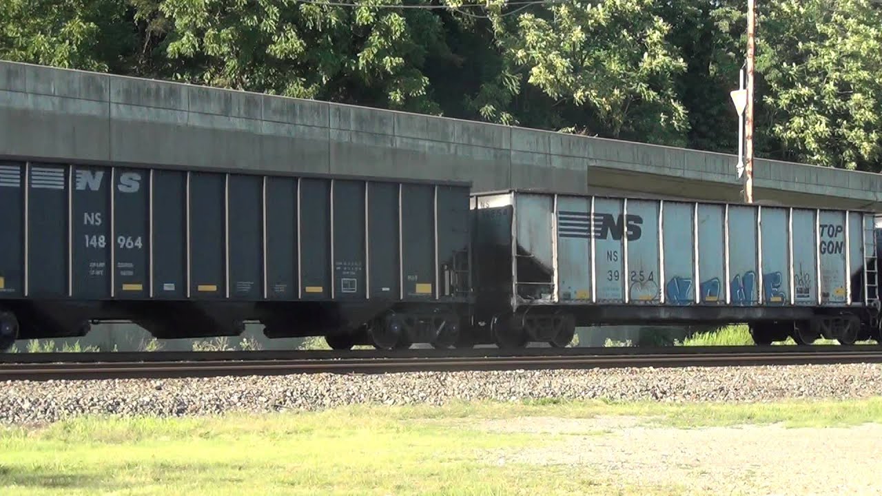 Westbound NS 4-Unit Coal Drag in Rochester - YouTube