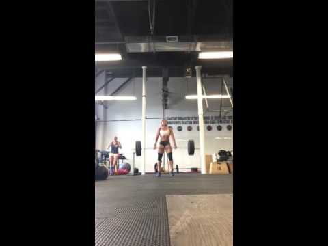 9-7-5 bar mu/squat clean thruster @145#