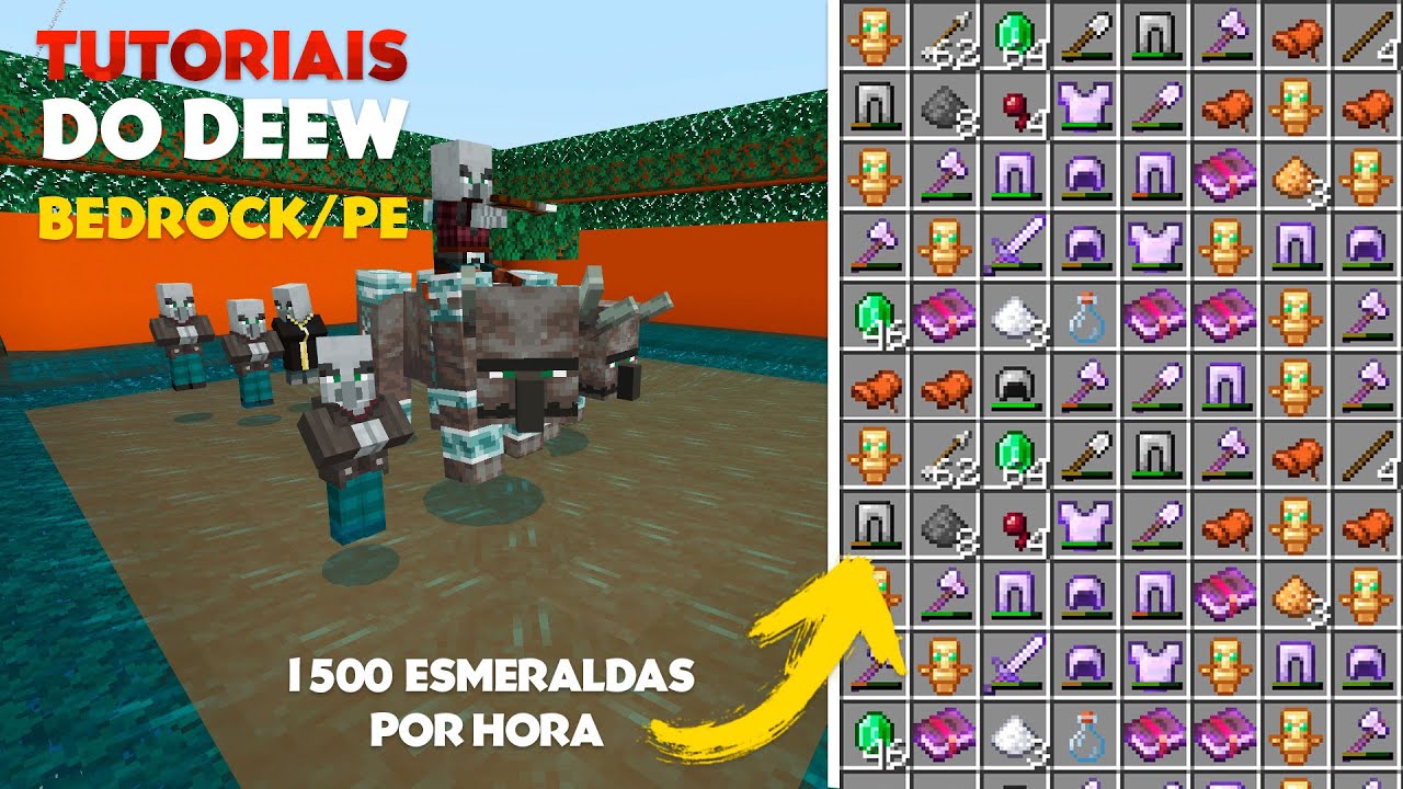 ️ Como Fazer Farm De Esmeralda No Minecraft Bedrock Pe 1 14 Youtube
