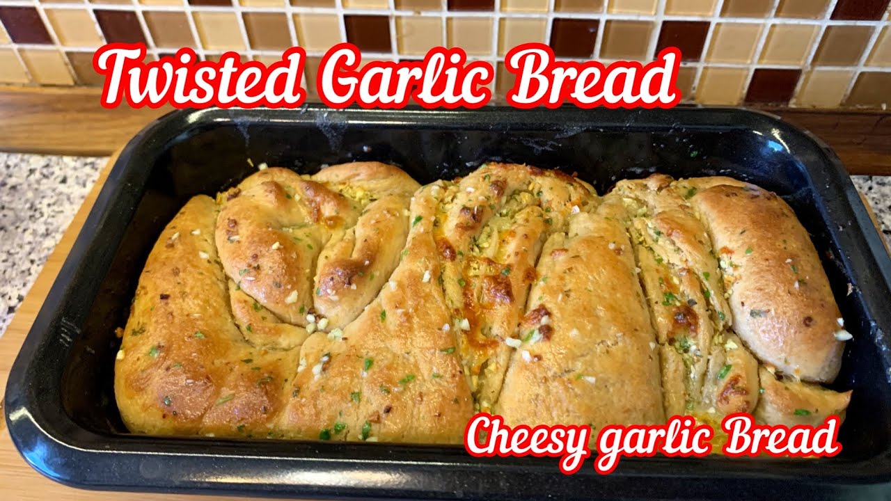 Twisted Garlic Bread|| No Egg || Cheesy Garlic Bread At Home|| Twisted ...
