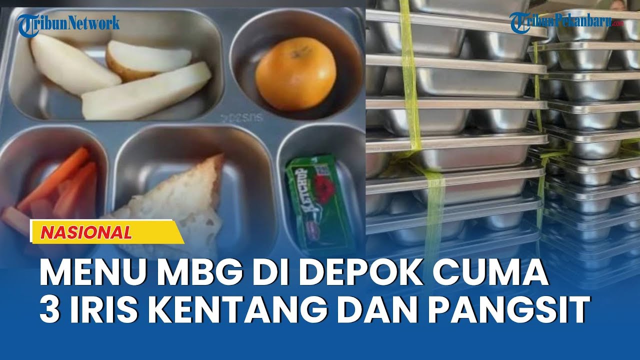 Menu Makan Bergizi di Depok Viral: Cuma Tiga Iris Kentang dan Pangsit, BGN Turun Tangan - YouTube