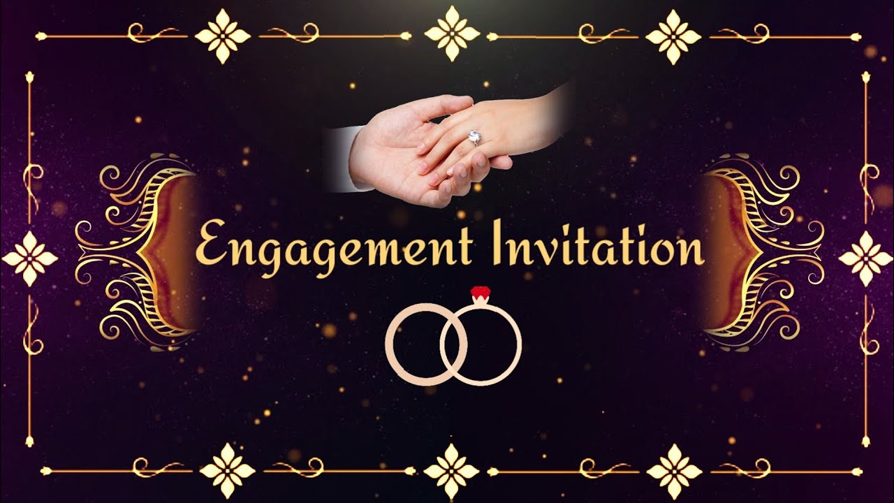 Ring ceremony invitation video editing| Best Engagement Invitation ...