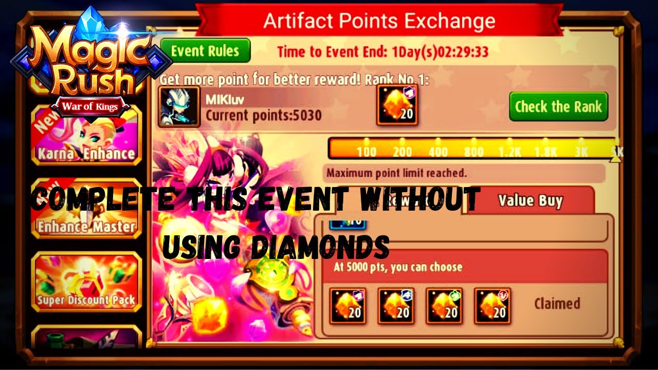 Magic Rush : Artificats Guide - Completing The Event Without Diamonds ...