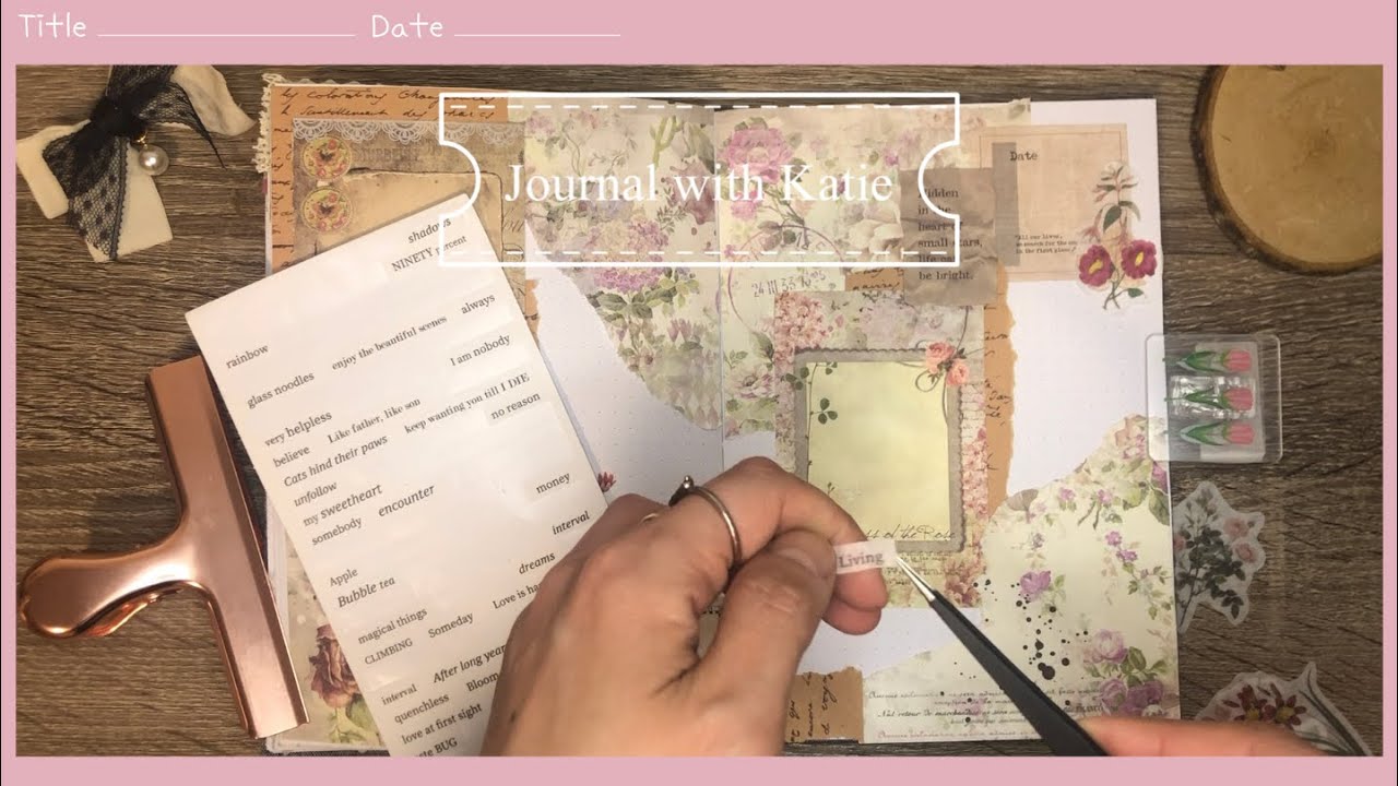 Vintage Floral Journal 🌸 with Katie, Aesthetic floral journal 🌷Flowers ...