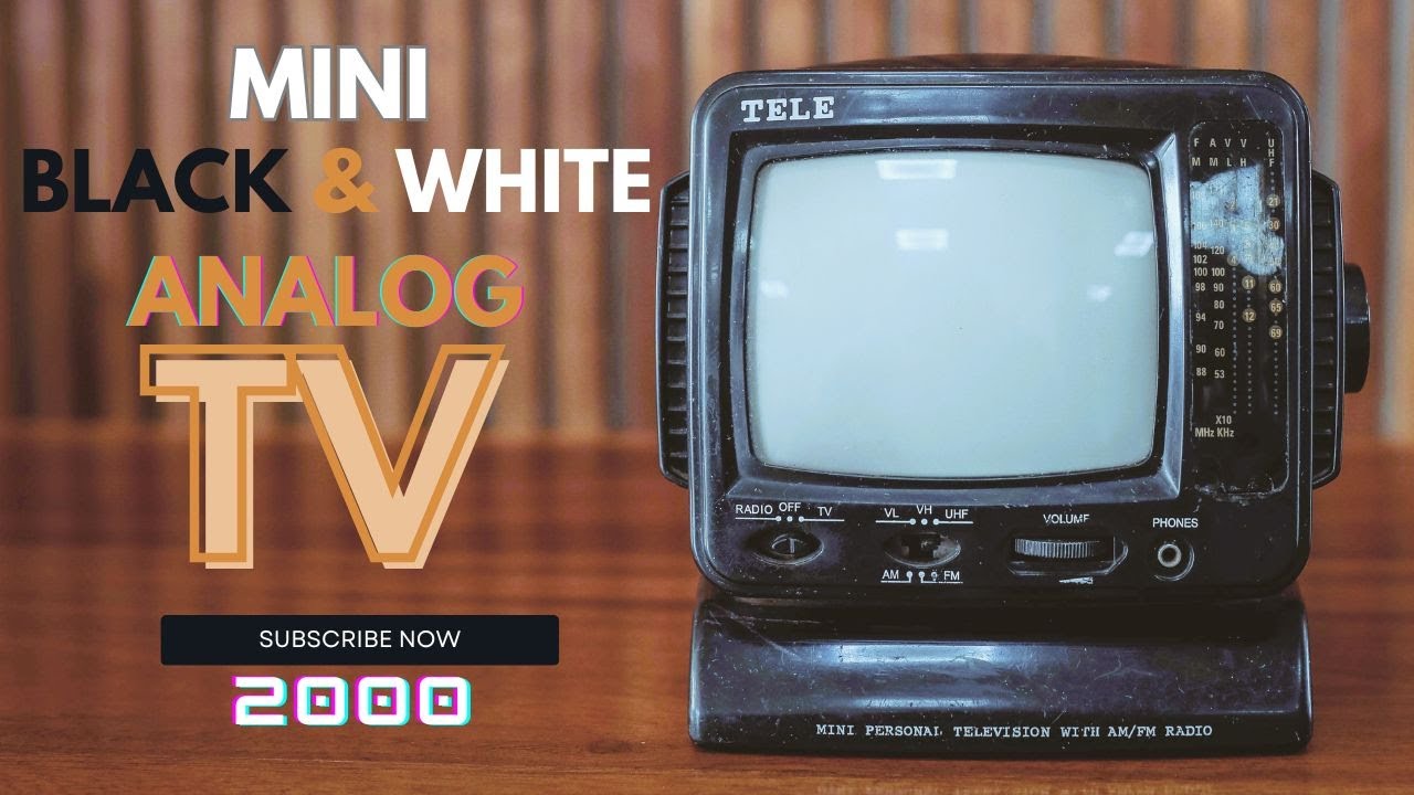 Mini Personal Analog Black & White TV with AM/FM Radio - YouTube