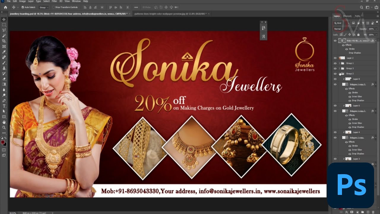 HOW TO CREATE A HOARDING DESIGN IN PHOTOSHOP CC II PHOTOSHOP TUTORIALS ...