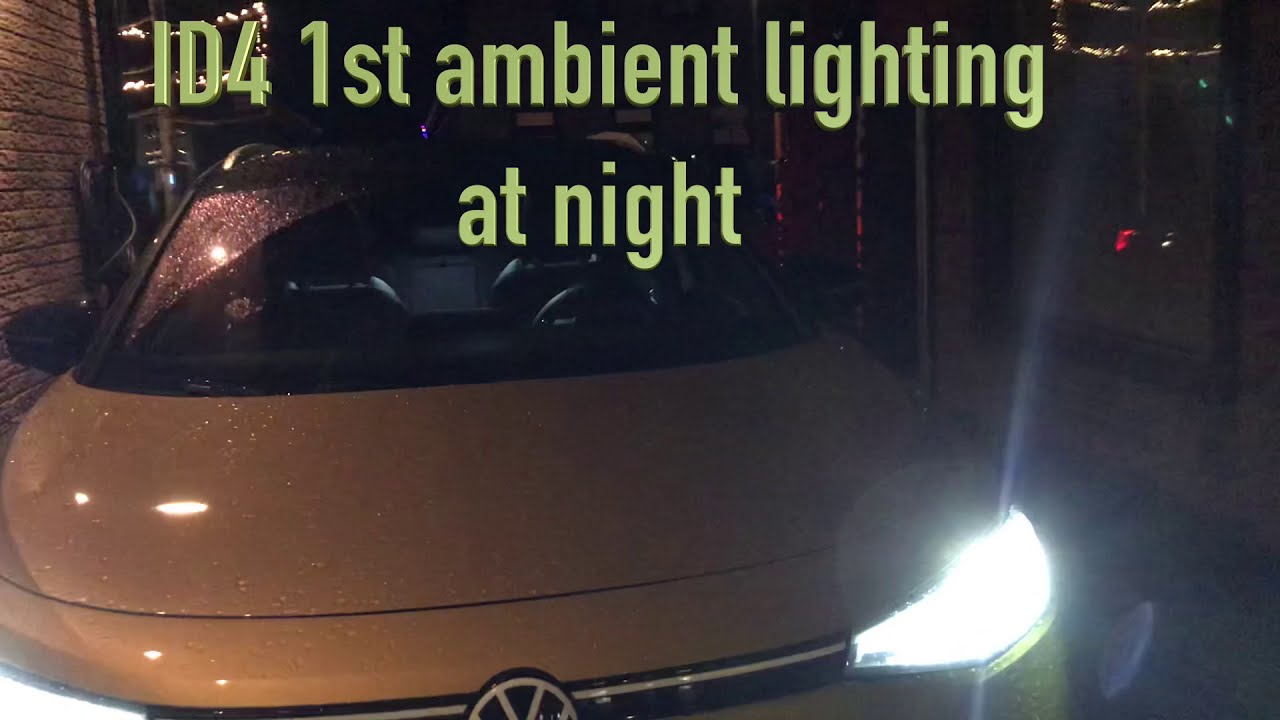 ID4 ambient lighting at night - YouTube