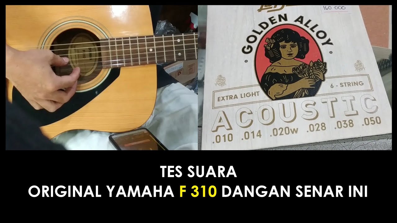 COBA SENAR GITAR MEREK LA BELLA PADA YAMAHA F310 - YouTube