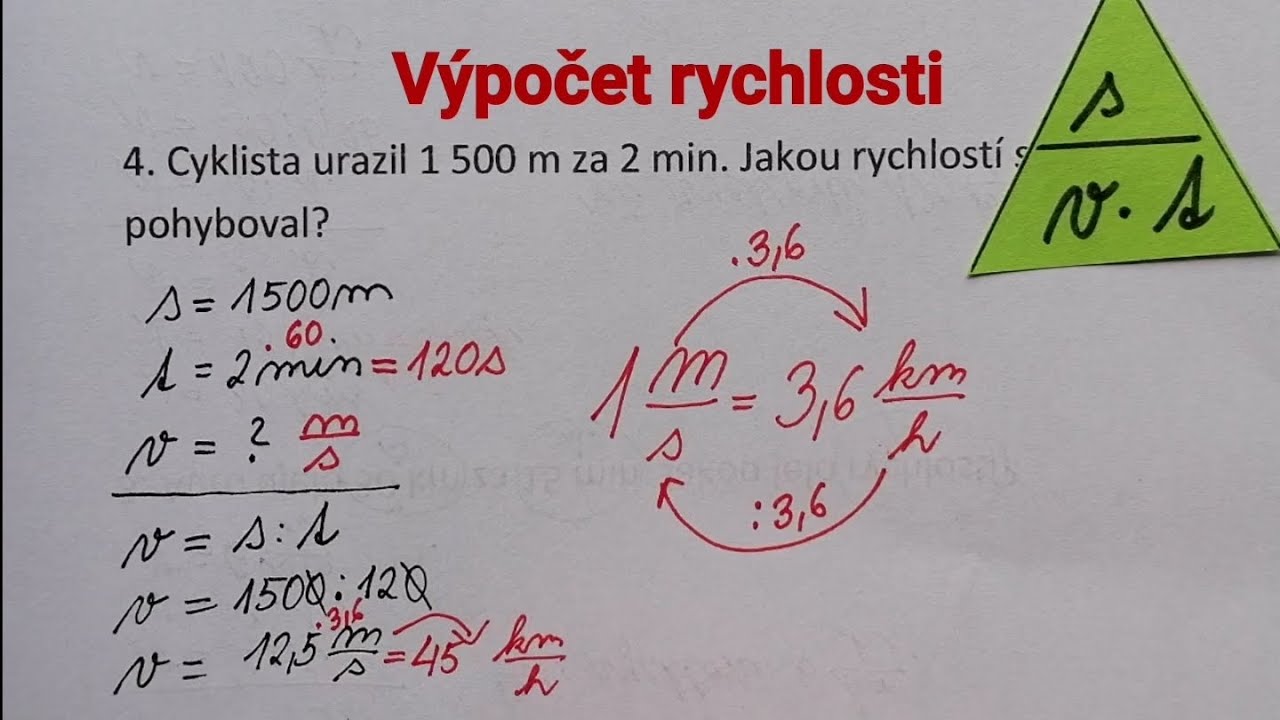 V po et Rychlosti Rychlost P klady YouTube