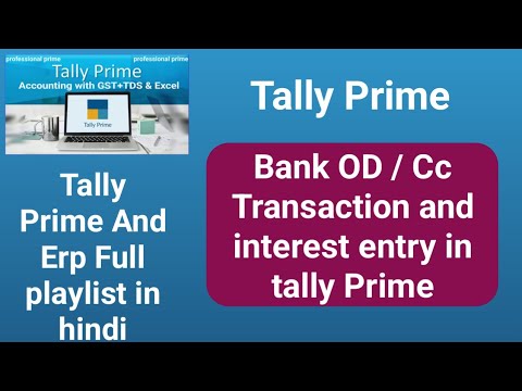 bank od interest entry in tally | bank od account entry in tally | bank ...