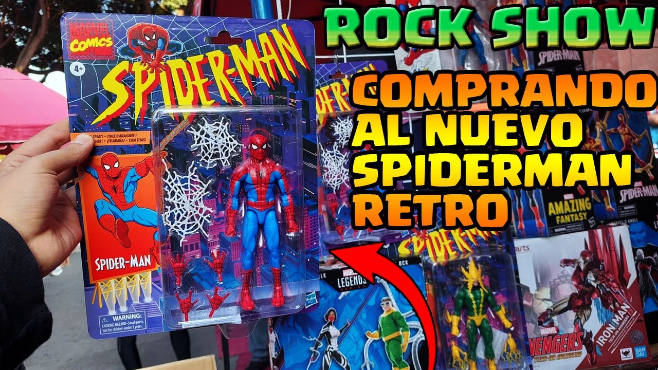 ROCK SHOW DE CACERIA #26 COMPRANDO EL NUEVO SPIDER-MAN RETRO😱🔥 - YouTube