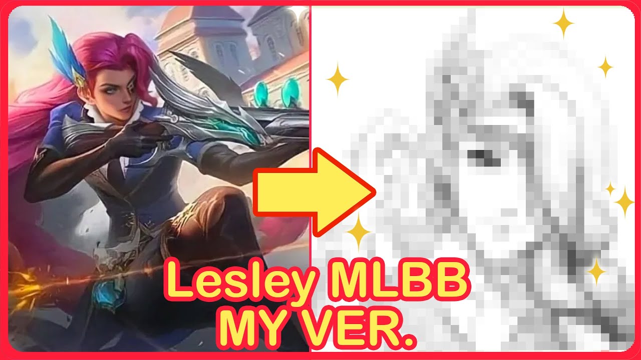 How I Draw Lesley From Mobile Legend Bang Bang - YouTube