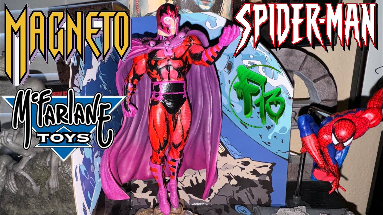 MAGNETO Statue & SPIDER-MAN Statue Unboxing!! #mcfarlanetoys #magneto # ...