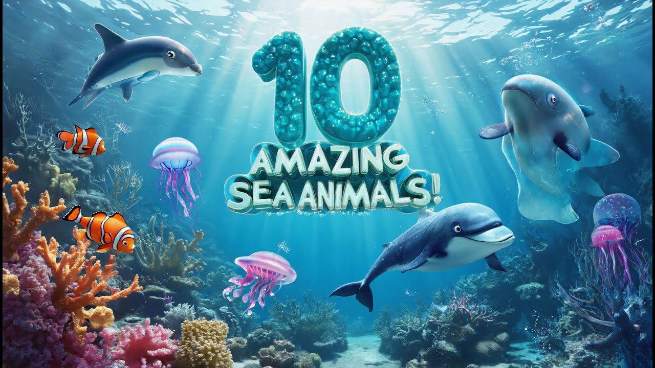 10 Fun Sea Animals | Ocean Adventure Rhyme for Kids | Sing & Learn ...