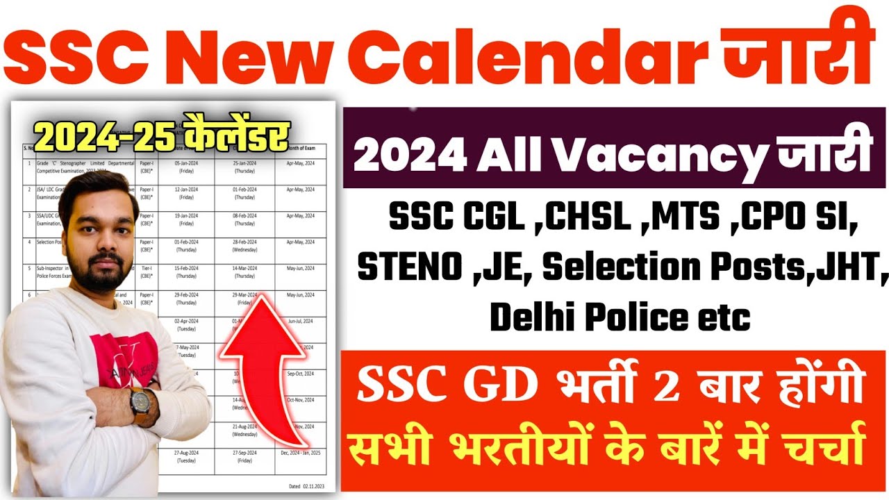 SSC Exam Calendar 2024 Out | SSC Exam Calendar 2024 New Update SSC GD ...
