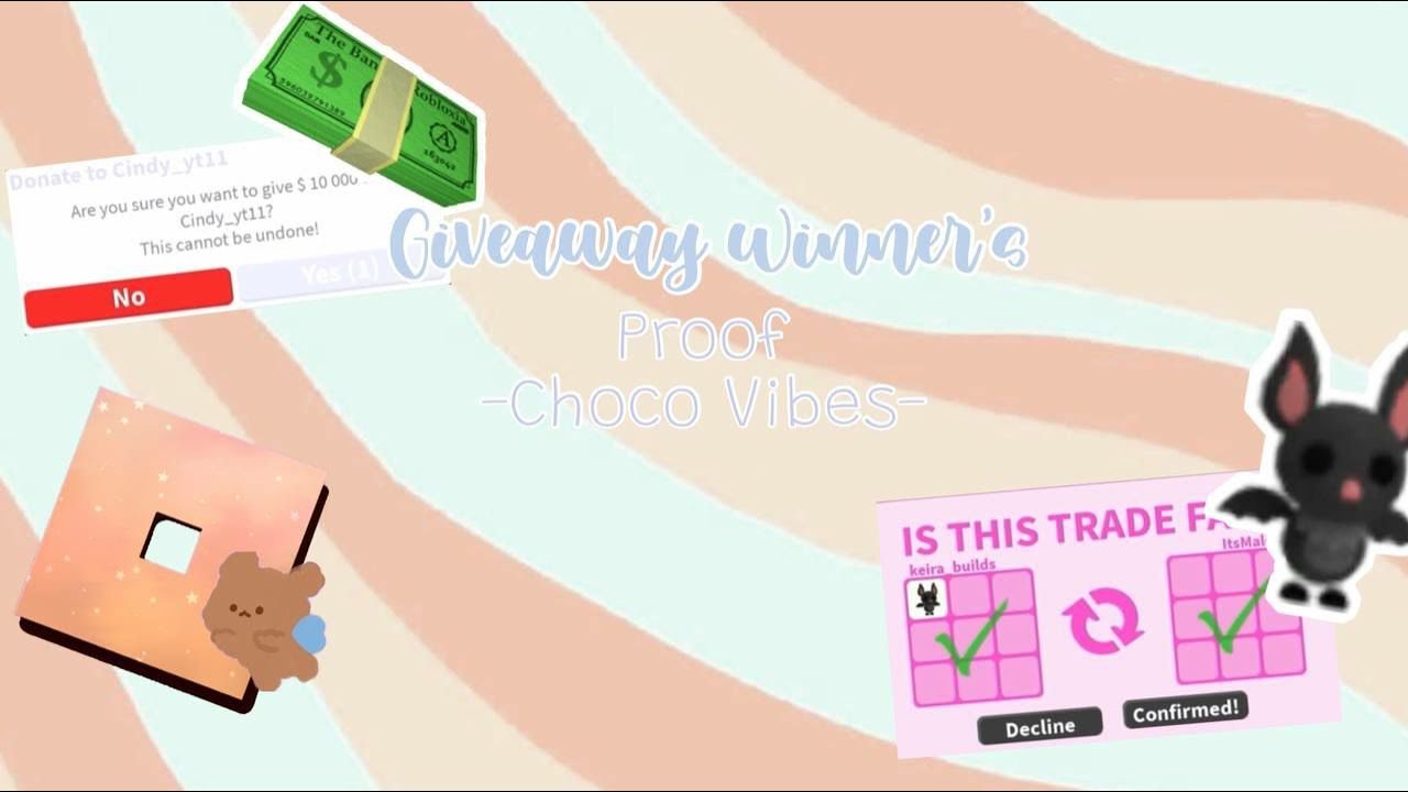 Giveaway - Proof ! 50 subs ! ~Choco Vibes~ - YouTube