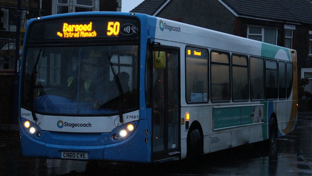 Thrash + Rare Working - Stagecoach South Wales 27687 - Route 50A - YouTube