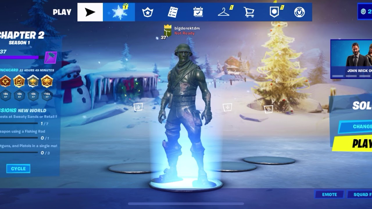 How to get the Christmas tree skin in Fortnite - YouTube