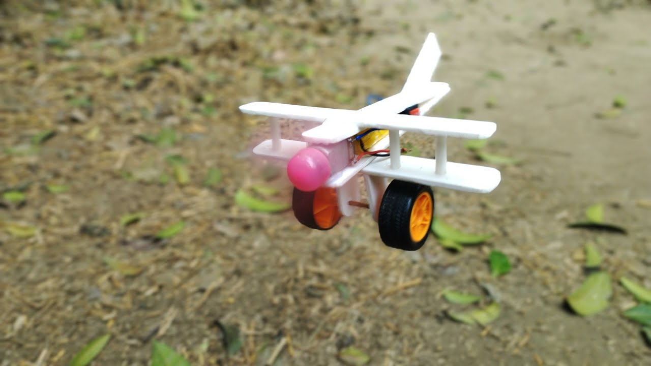How to Build a Plane with a DC Motor - Plane DIY Made with Toys Thiri ...