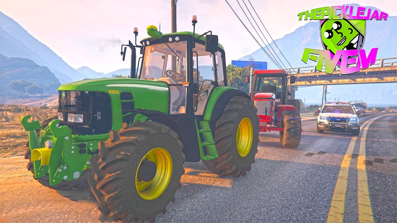 JOHN DEERE VS CASE STREET RACE GETS PULLED OVER! - THEPICKLEJAR RP ...