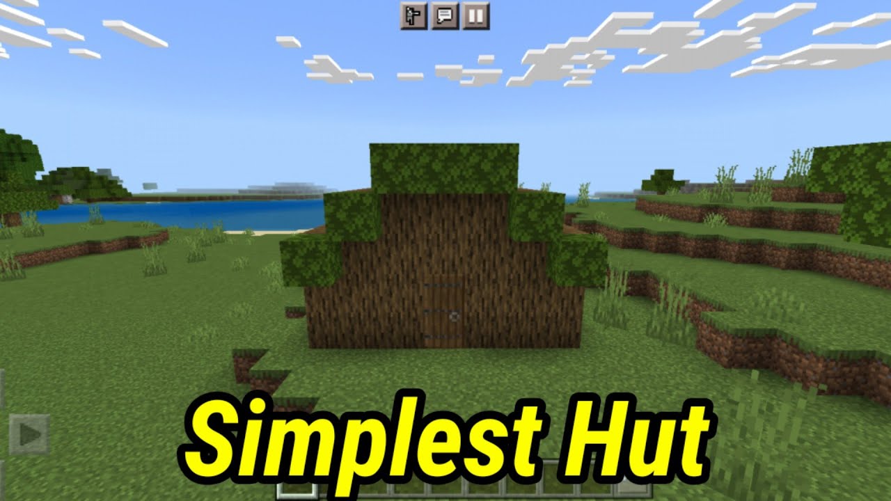The simplest Minecraft Hut - YouTube