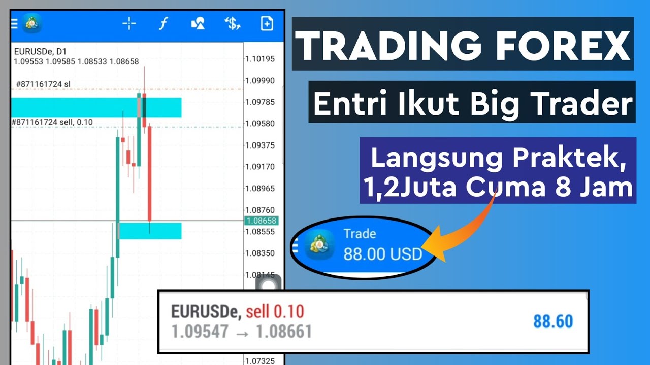 Begini Jadinya Entri Trading Forex Mengikuti Big Trader, Profit Jutaan Cuma Butuh 8 Jam - YouTube