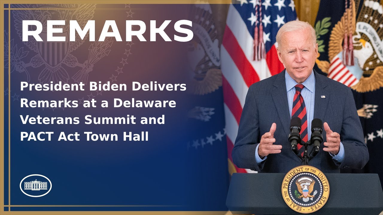 President Biden Delivers Remarks at a Delaware Veterans Summit and PACT ...