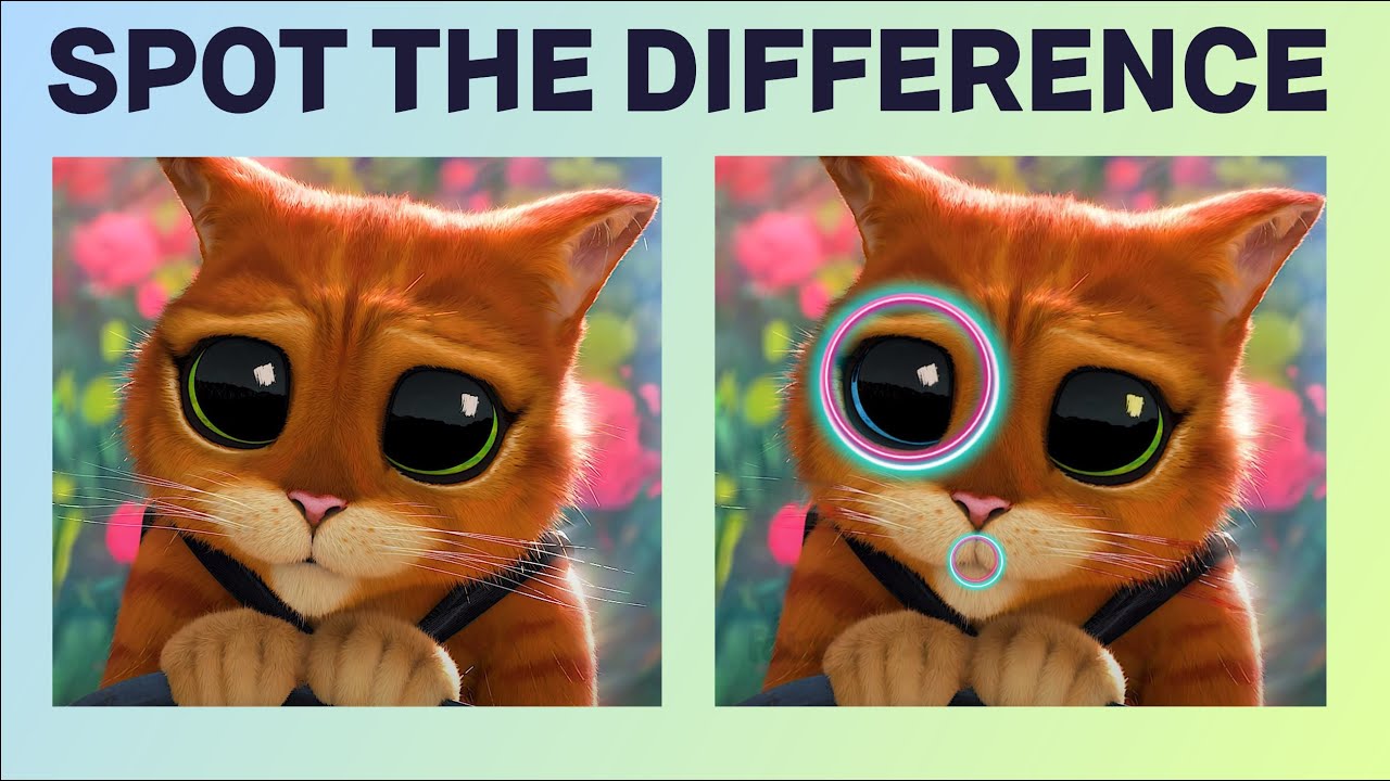 Can You Spot The Difference from PUSS IN BOOTS? | Puss in Boots Quiz ...