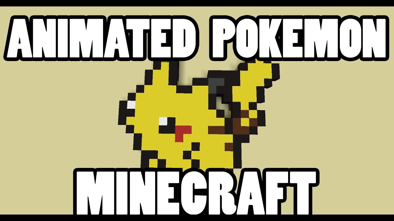 Animated Pikachu Sprite in Minecraft W/ Command Blocks!!! - YouTube