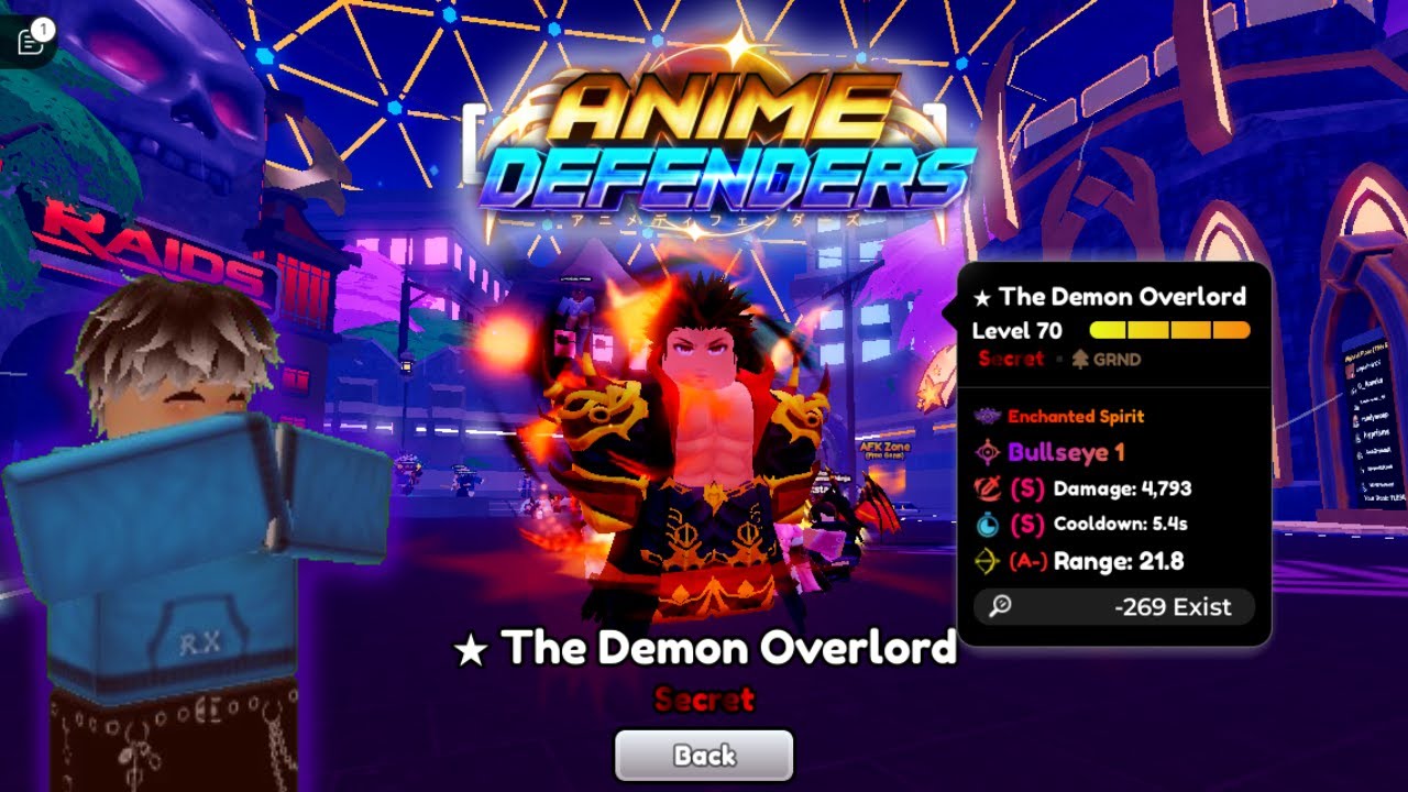 Anime Defenders | ROBLOX | ETO NA ANG FIRST SECRET UNIT KO! DEMON ...