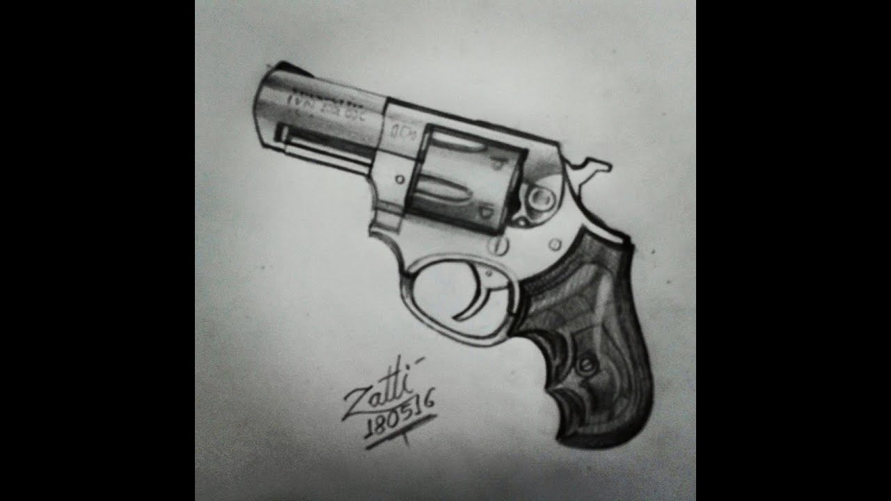 Desenho De Revolver A Lapis Desenho De Arma Nerf Para Colorir E