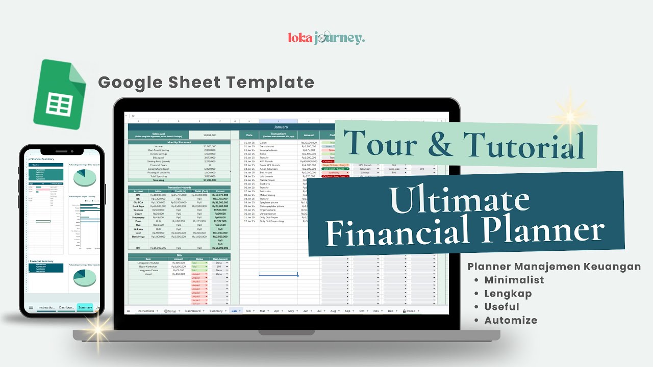 Ultimate Financial Planner (Manajemen Keuangan) - Google Sheet ...